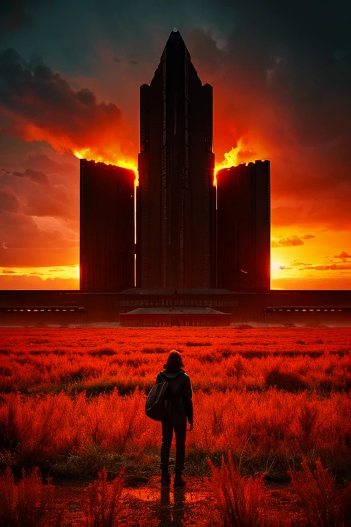 Best Quality、masterpiece、Desolate Earth、wreckage、Red Sky、Surrealism ...