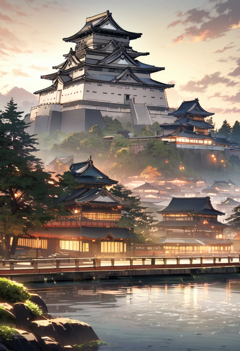 The magnificent view of Edo Castle's towering tower。Symbolizing a time ...