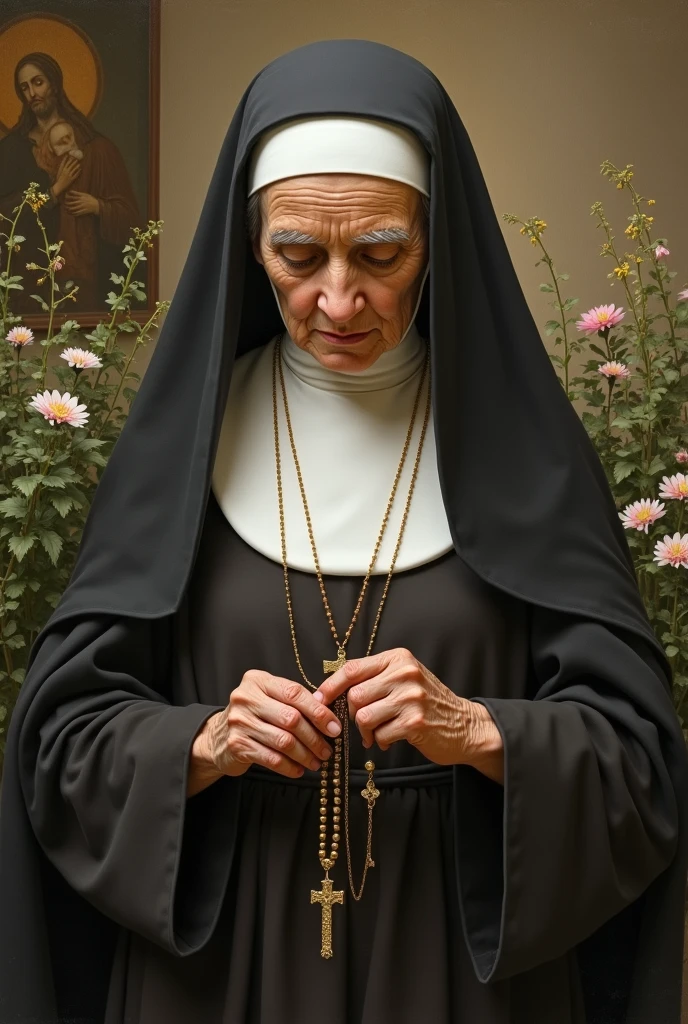 Mother Maria with Rosary Month - SeaArt AI
