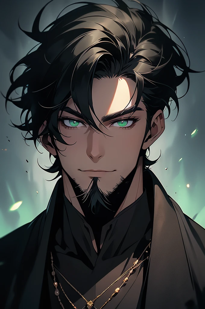 (masterpiece, 8k, 32k) handsome man, thin goatee, black hair - SeaArt AI