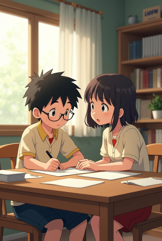 Nobita is a boy and shizuka is a girl study with you each other - SeaArt AI