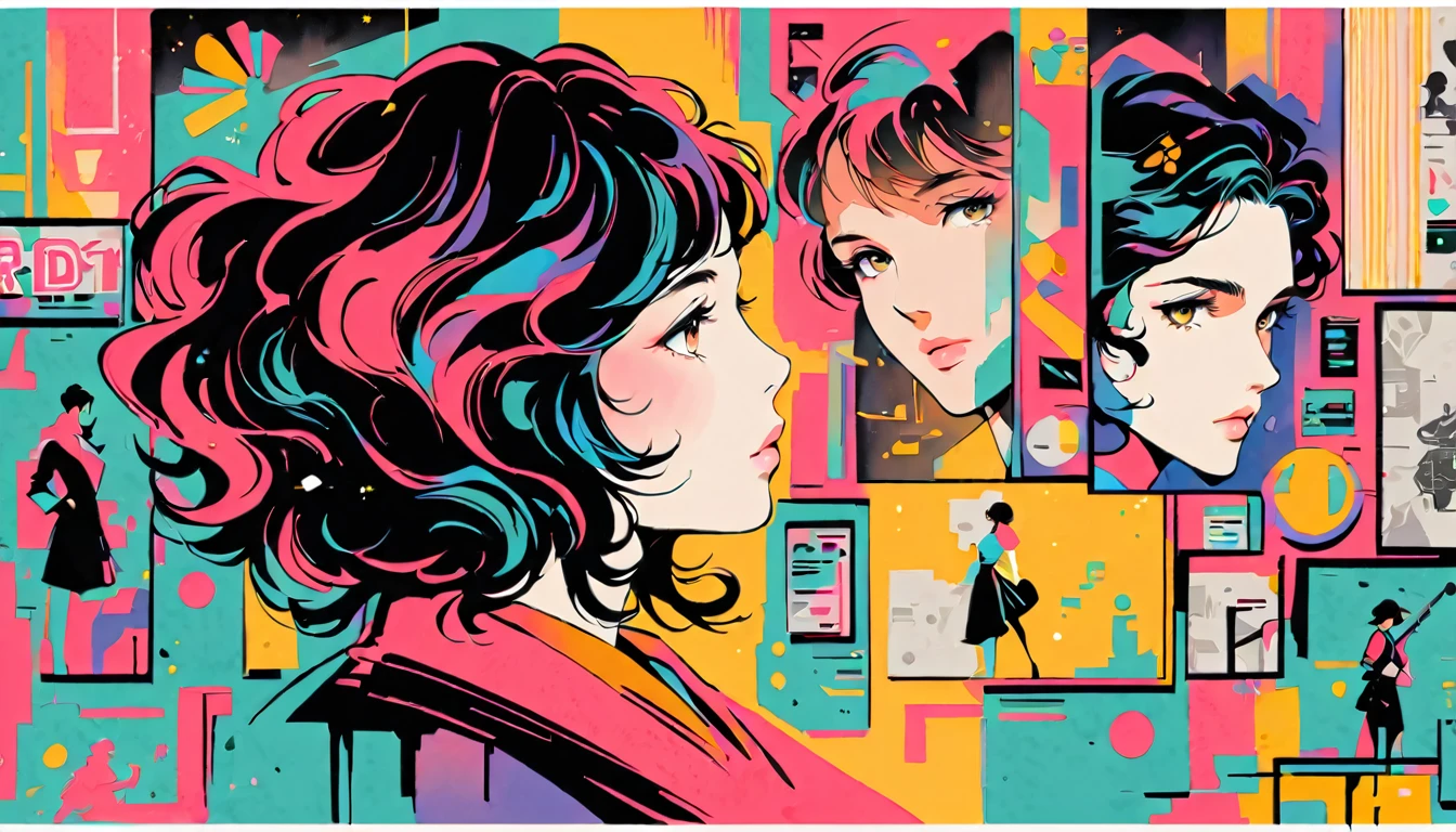 In style of Garry Trudeau, character, ink art, side view ，(better ...