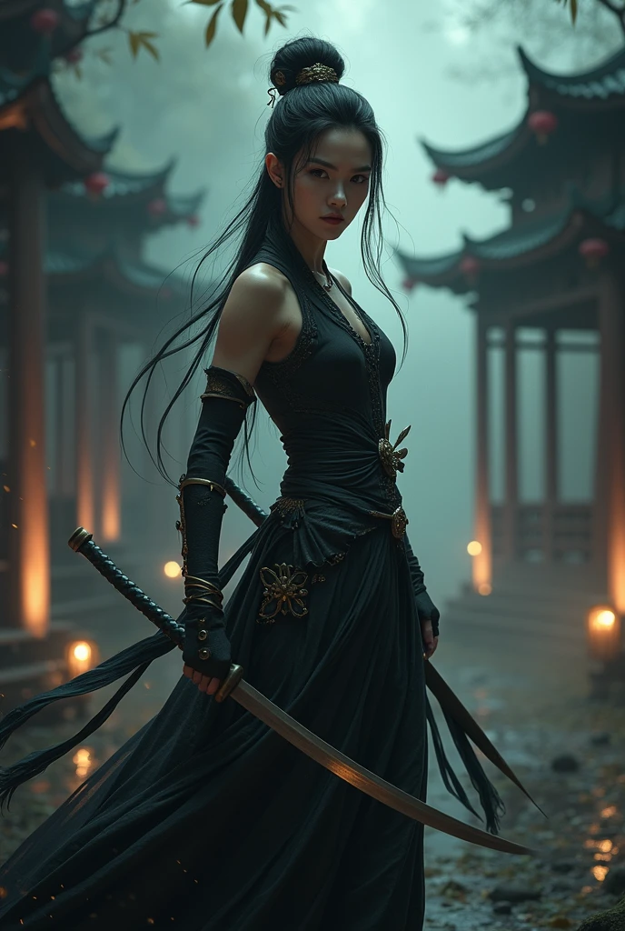 A ancient beautiful female chinese assassin. - SeaArt AI