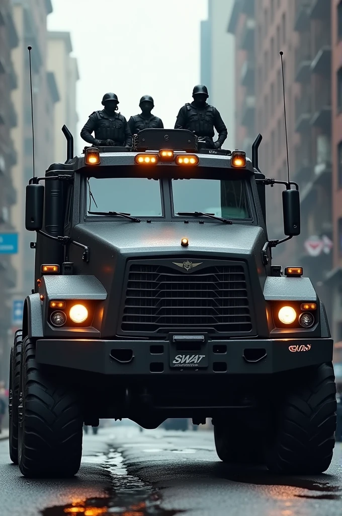 SWAT armored truck - SeaArt AI