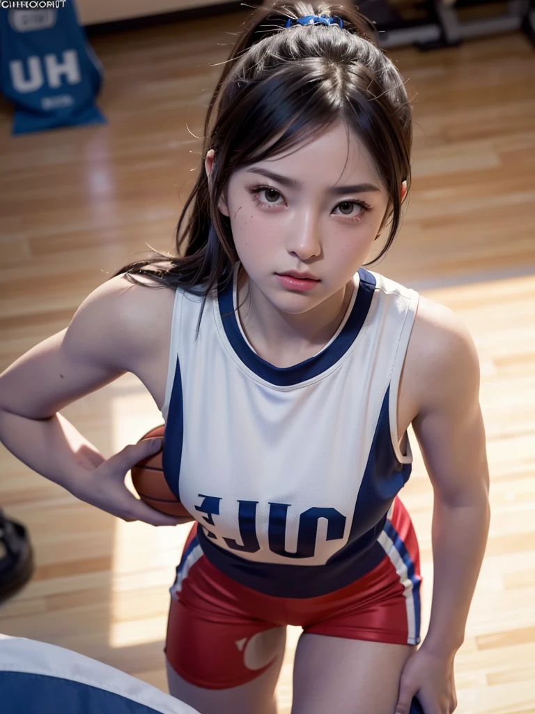 (((Basketball Player)))、Basketball Uniform、(((push ups)))、(( - SeaArt AI