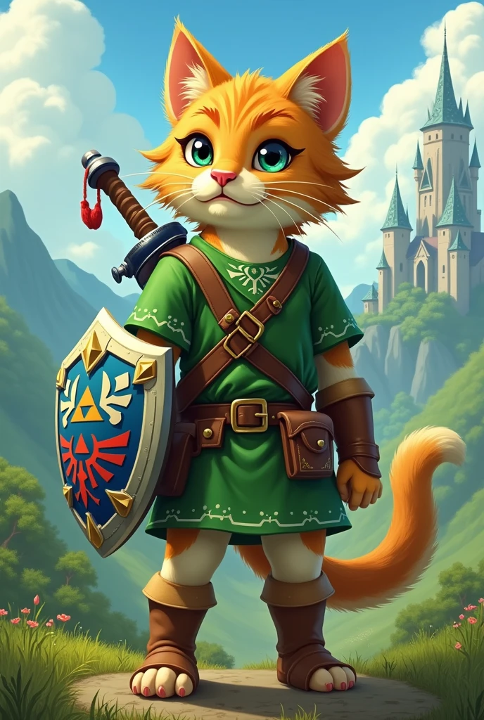 Link from the legend of Zelda mewing - SeaArt AI