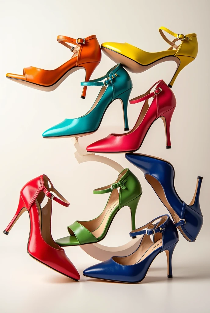Number sequence of colorful High Heels - SeaArt AI