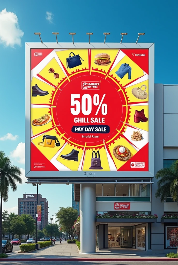 Make a billboard advertisement layout for Gmall Cebu (Gaisano Mall in ...