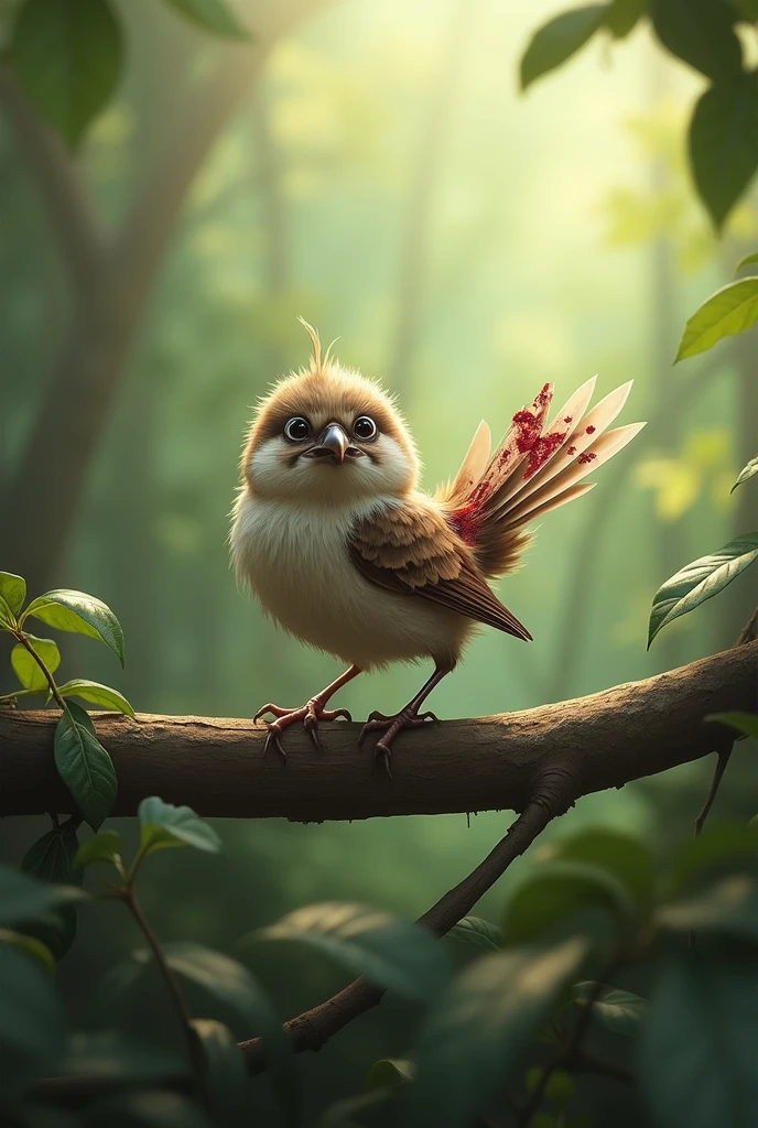 A bird with injury in its wings - SeaArt AI