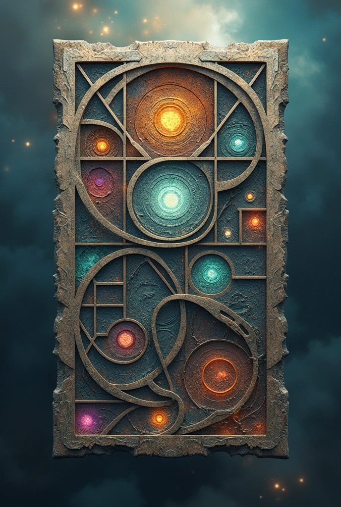 A fantasy rectangle divided into seven parts - SeaArt AI