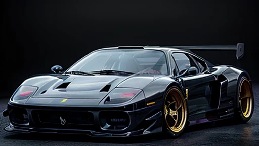 Ferrari F-40 fusion with a Darth Vader theme. - SeaArt AI