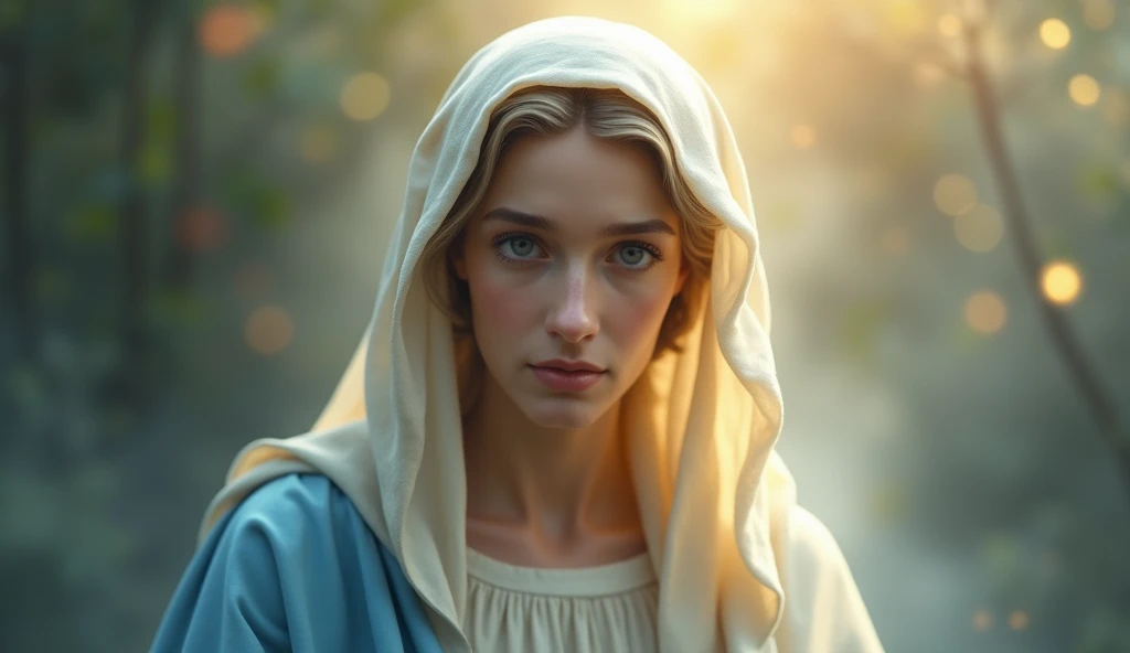 Blessed Mary, mother Mary, half photo like realistic - SeaArt AI