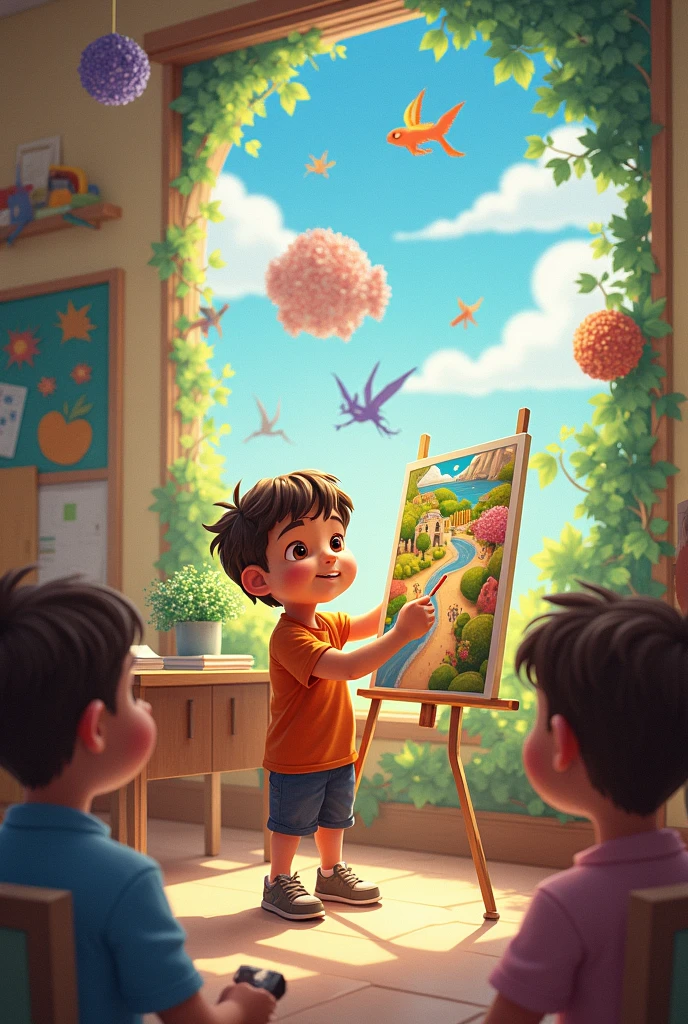 **The adventure of Lucas and his magical drawings (summary)* - SeaArt AI