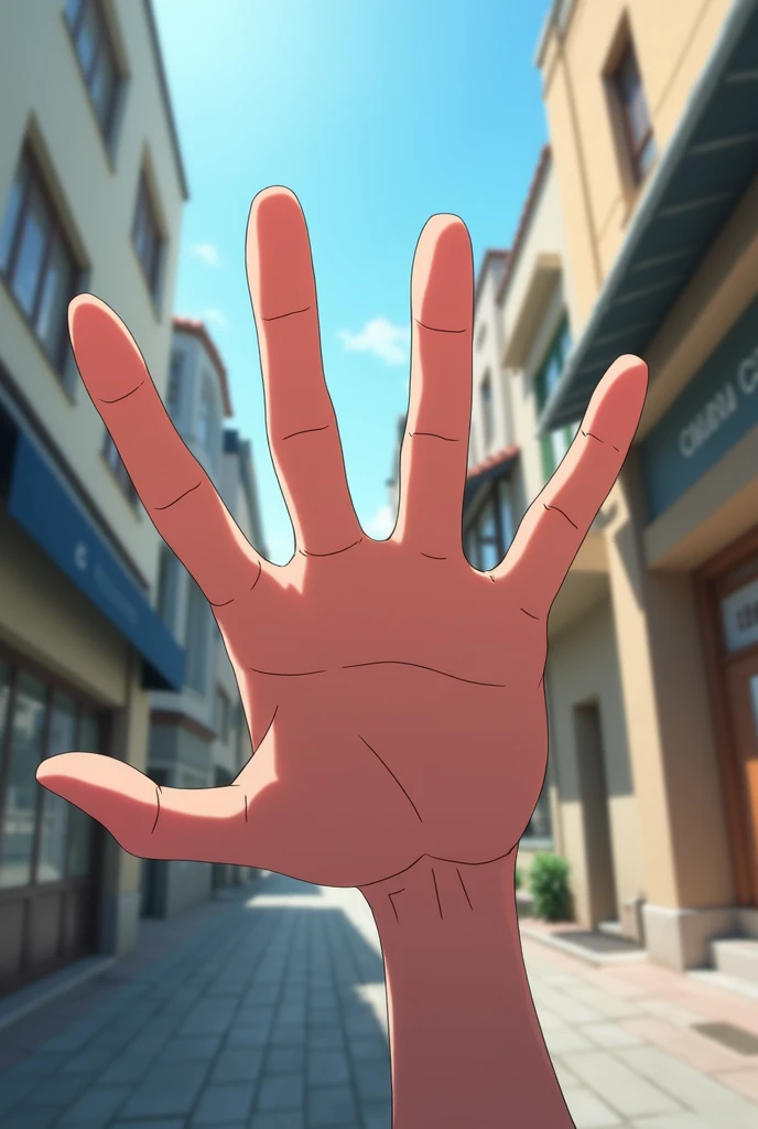 Reaching out front hand perspective in anime style - SeaArt AI