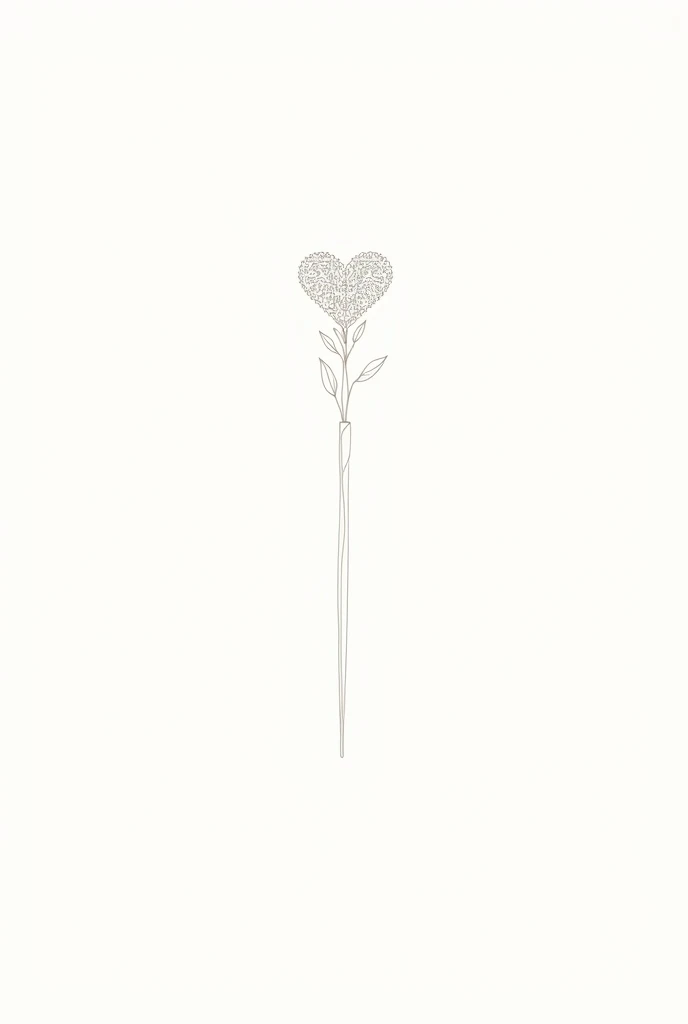 Logo Line drawing crochet needle crochet heart Flower Leaves - SeaArt AI