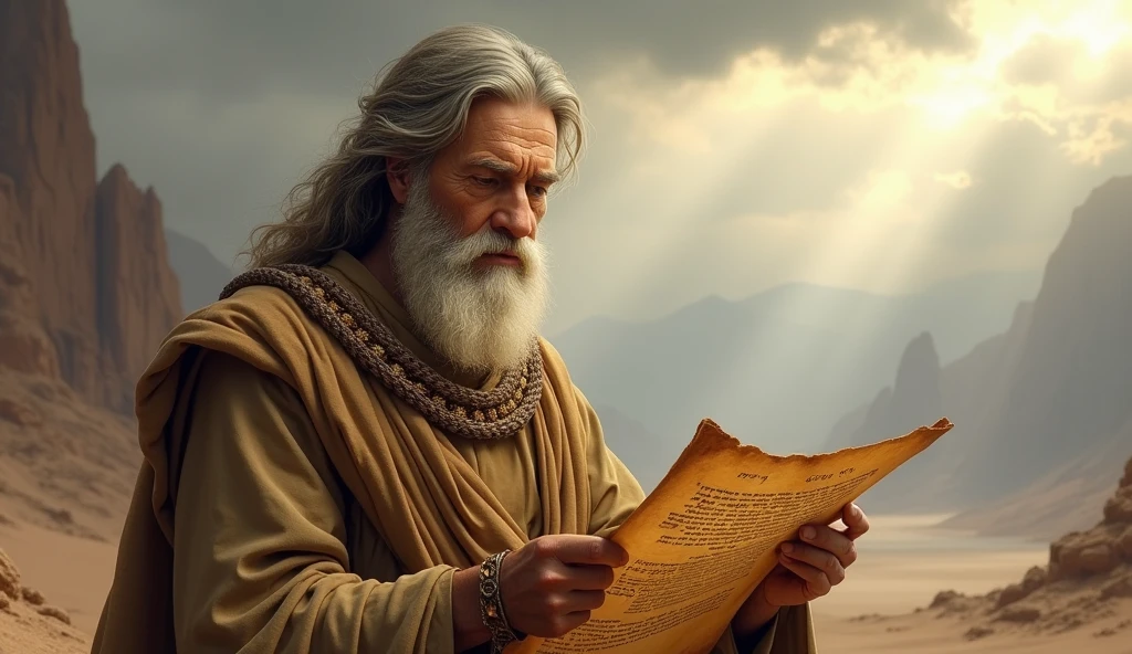 "A representation of Moses, in traditional clothing from ancient times ...