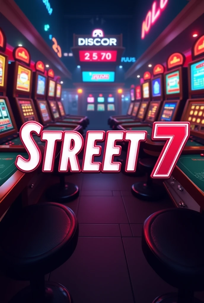 Discord server cover with name Street 7 theme number 7 with casino ...