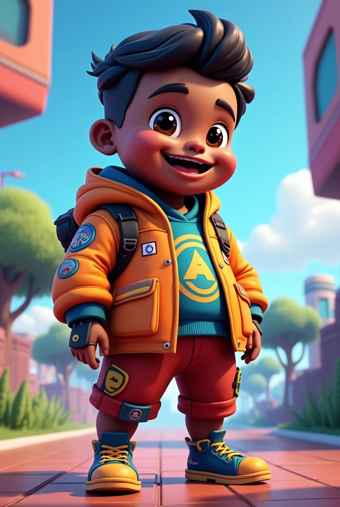 Chubby dark-skinned boy fortnite skin - SeaArt AI