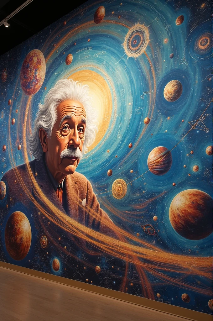 Physics themed mural - SeaArt AI