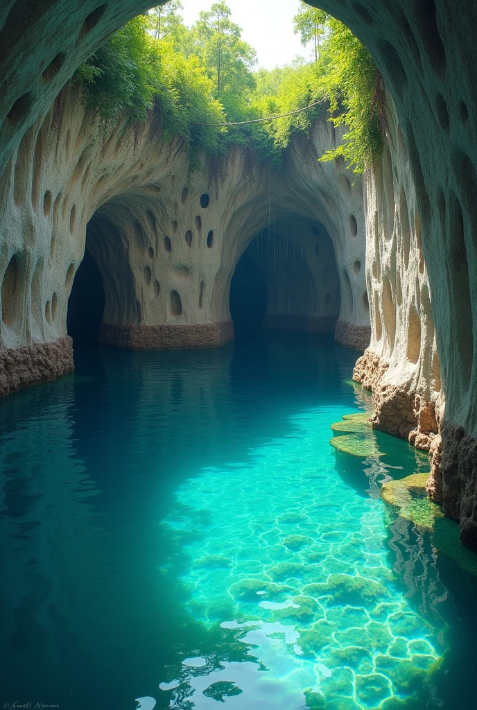 Cenotes of Yucatan, simple drawing to draw - SeaArt AI