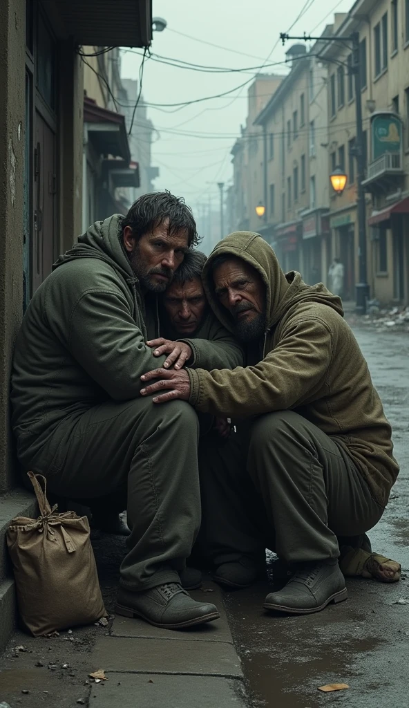 Several homeless people suffering from hunger and thirst - SeaArt AI