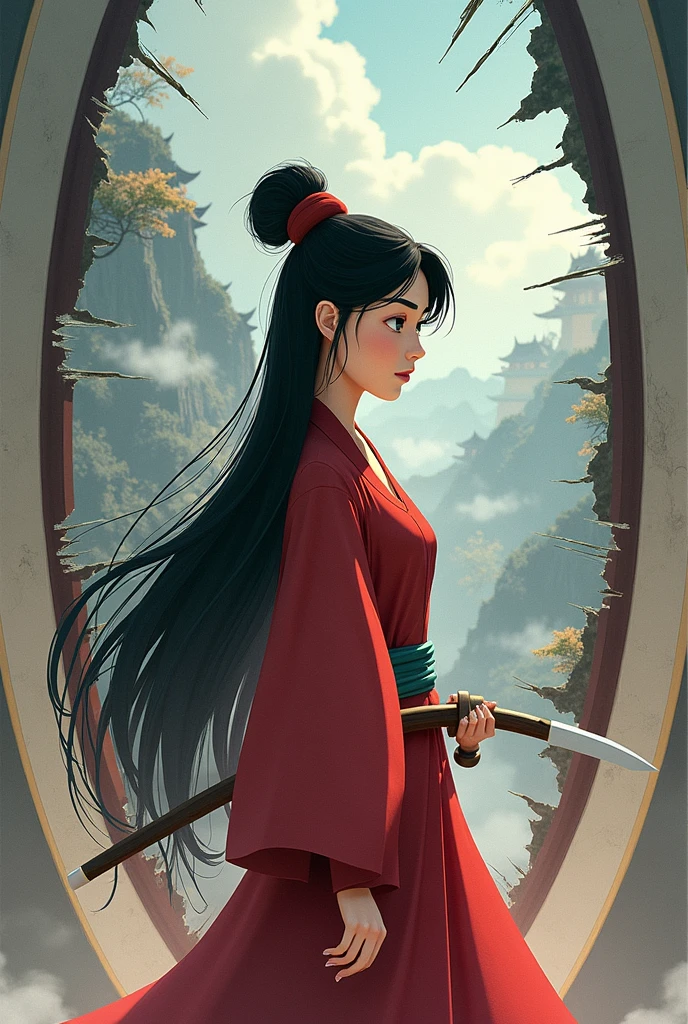 Mirror,shattered,mulan,animation,china,samurai - SeaArt AI