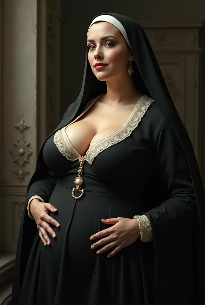 Nsfw.(Very large breasts)、Nuns、Very beautiful european woman in the era of 1844 - SeaArt AI