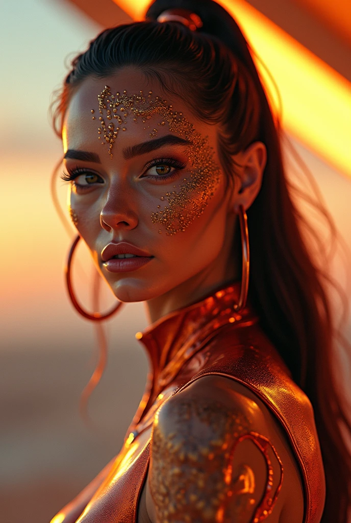 Cinematic, glamour photography, prompt enhancer, Extraterrestrial space ...
