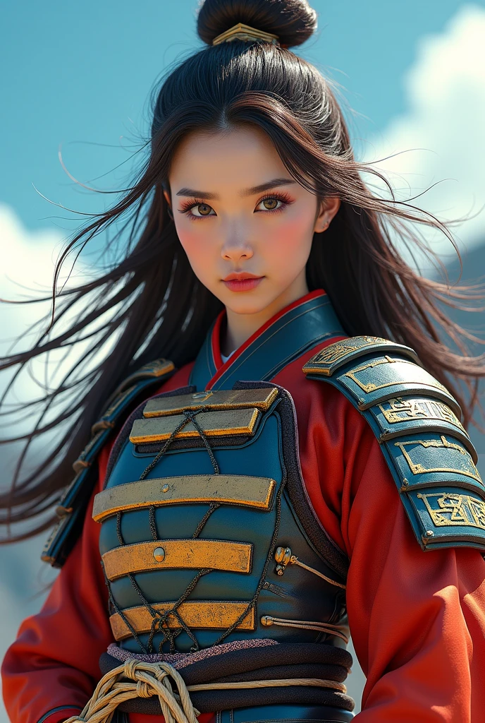 Japanese samurai women,cool amazing armour,highly colour design - SeaArt AI