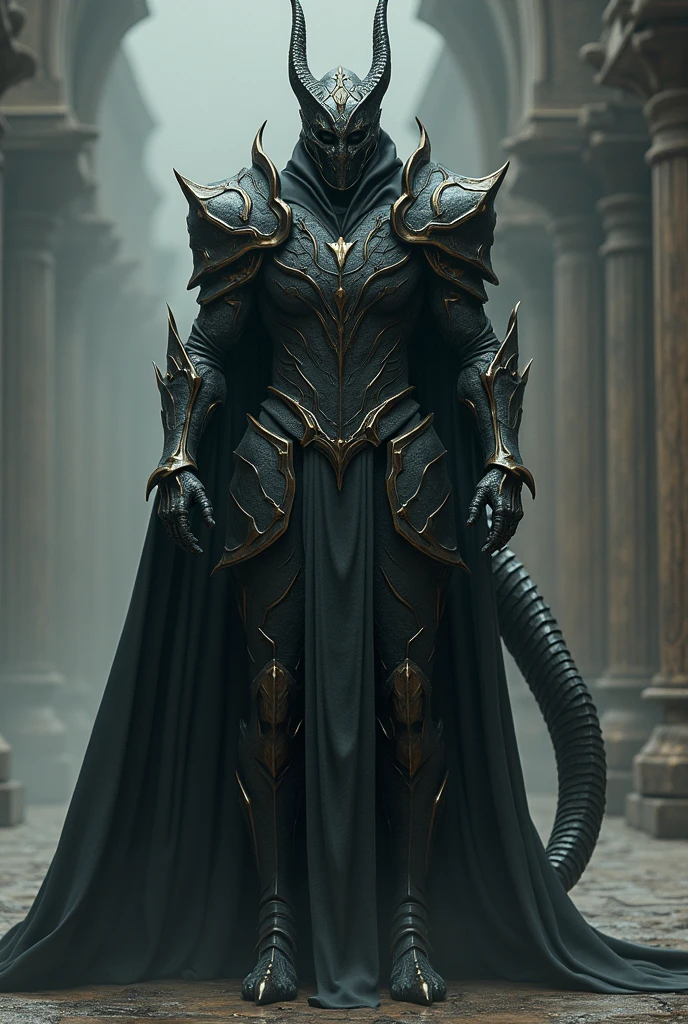 Serpent Knight: A sinister knight with the elongated body and scales of ...