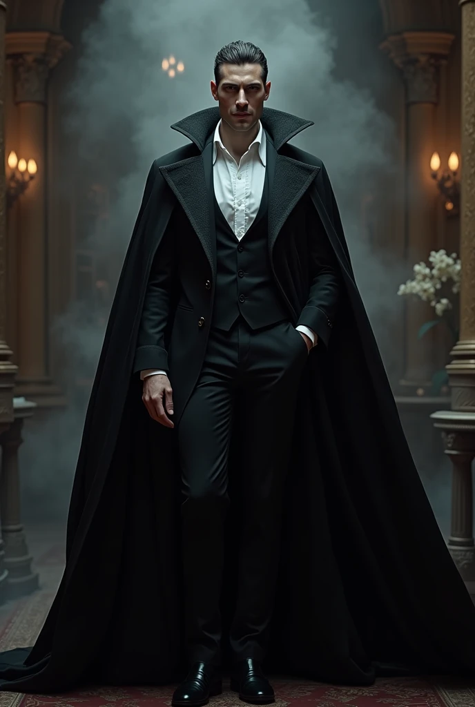 Image of a Handsome Male Vampire, wise and rich - SeaArt AI