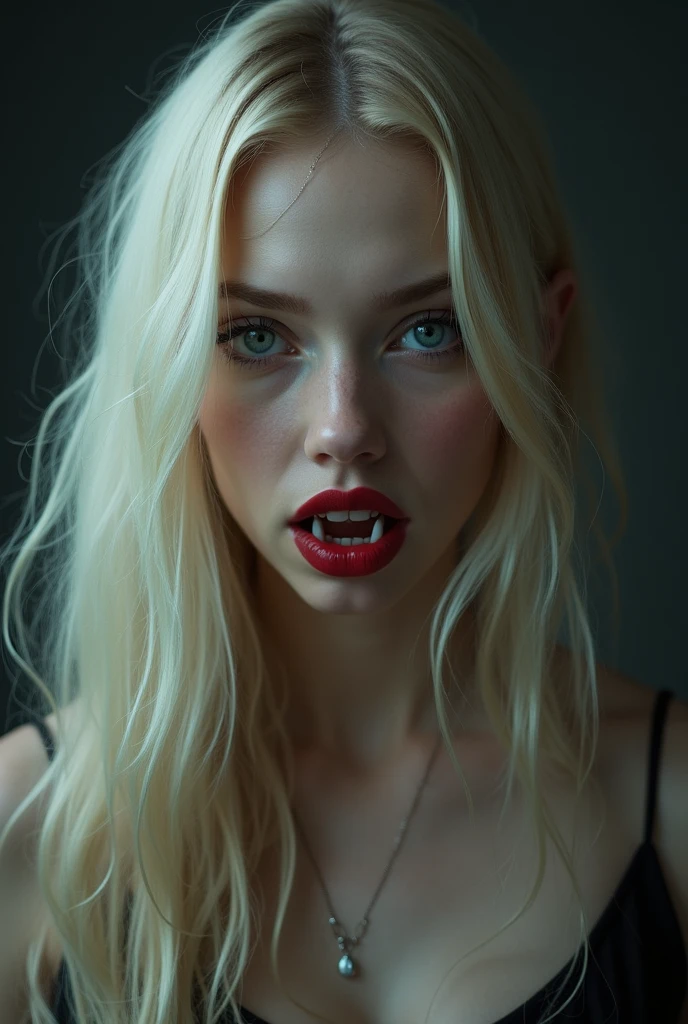 Young appearance—likely a teen girl, sharp jaws, sharp fangs - SeaArt AI