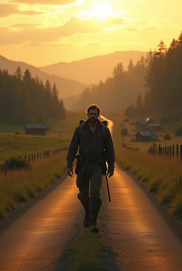 The man on the road - SeaArt AI