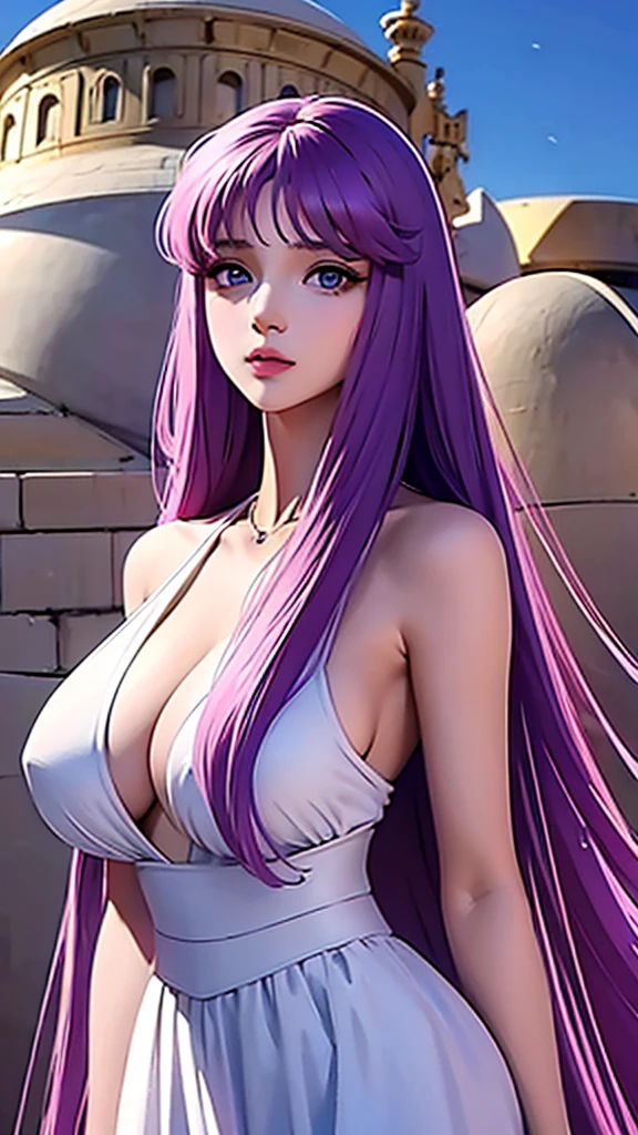 Realistic 1.5, saori kido, standing, alone, huge breasts, no bra - SeaArt AI