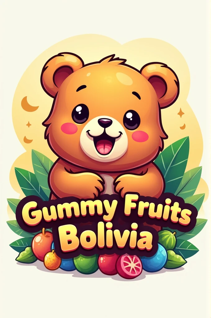 Make a logo for my gummy bear company,Let it be a Bolivian bear and it ...