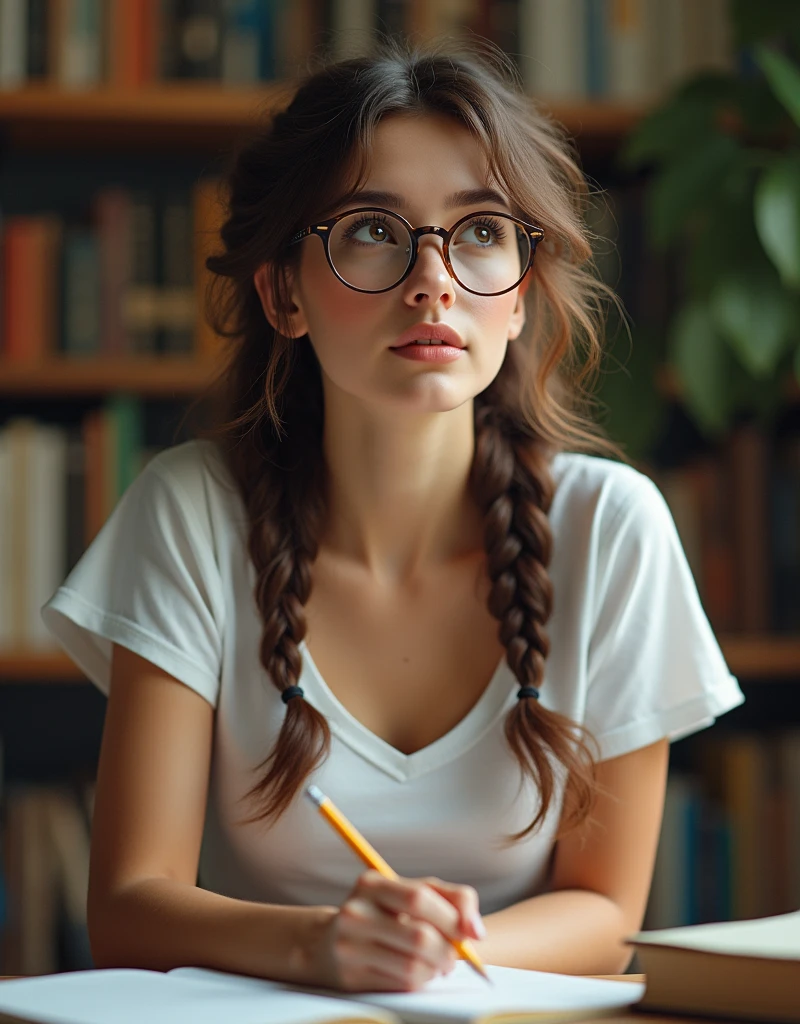 ((ultra detailed, masterpiece, absurdness)), A young & gorgeous author ...