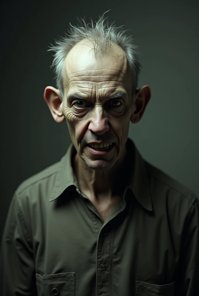 Create an image of a man that evokes Andrei Chikatilo, a notorious ...