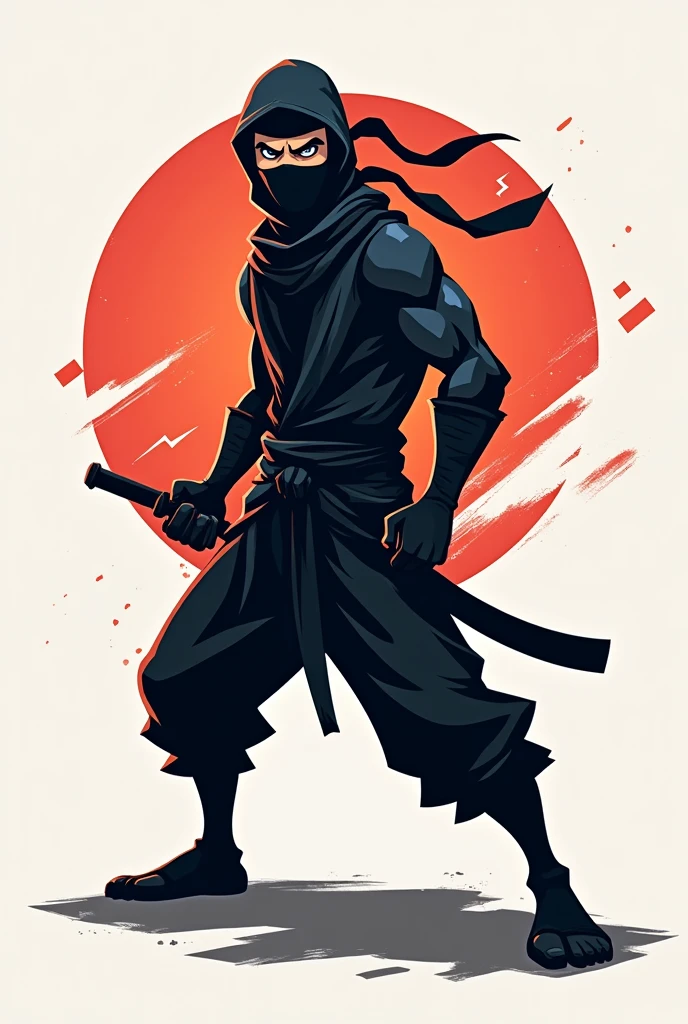 Ninja man cartoon style ,video game logo style - SeaArt AI