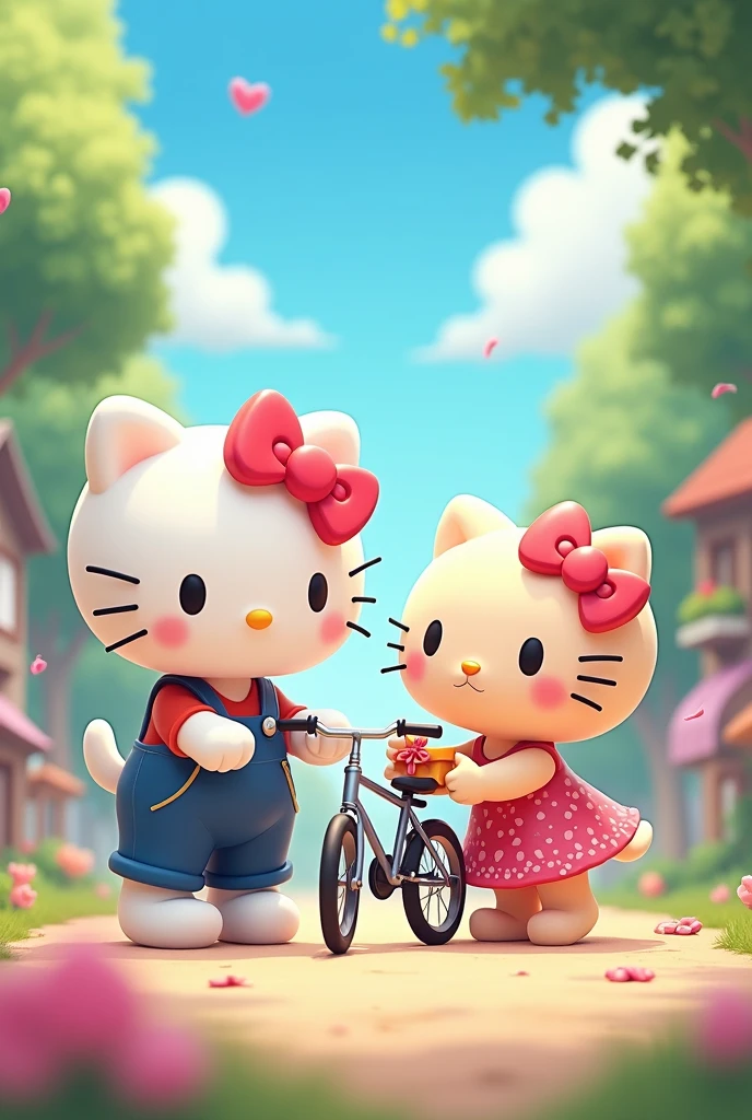 Hello Kitty creates giving bike degree - SeaArt AI