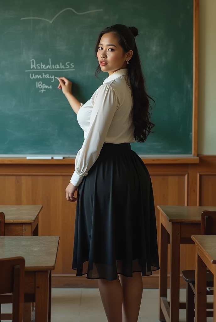 A beautiful indonesian woman, tied hair, abnormal big breasts - SeaArt AI