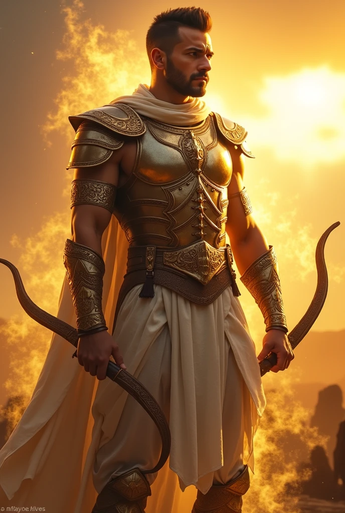 Men with short hair (Traditional) (White skin) Warrior holding - SeaArt AI