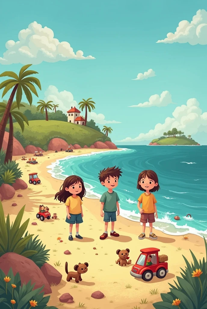 I want a drawing of this children's story. A sunny day, Lucas - SeaArt AI