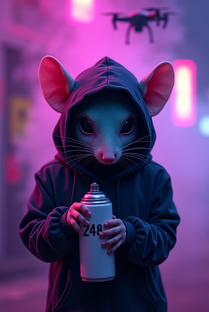 Alien mouse shh silence with hoodie all black with nike brand - SeaArt AI