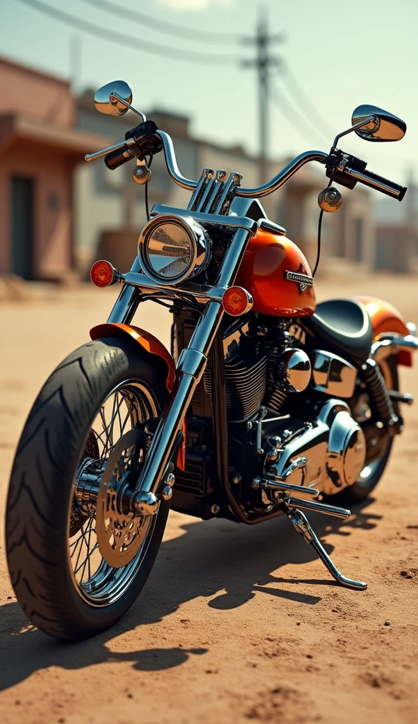 A highly detailed Harley Davidson motorcycle, hyperrealistic - SeaArt AI