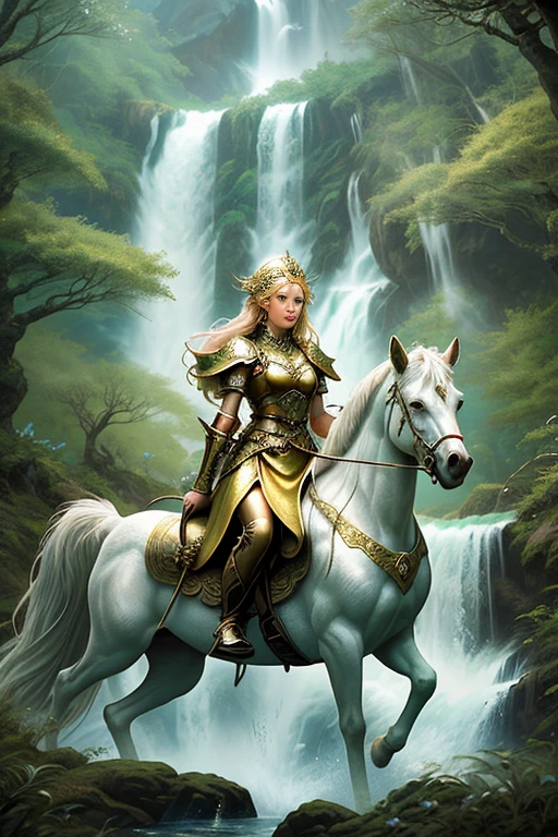 Create a digital art image of Freyja, the Norse goddess of love - SeaArt AI