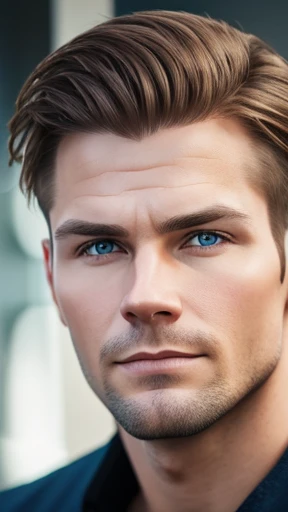 Realistic photo of a handsome Finnish man focus on the face - SeaArt AI