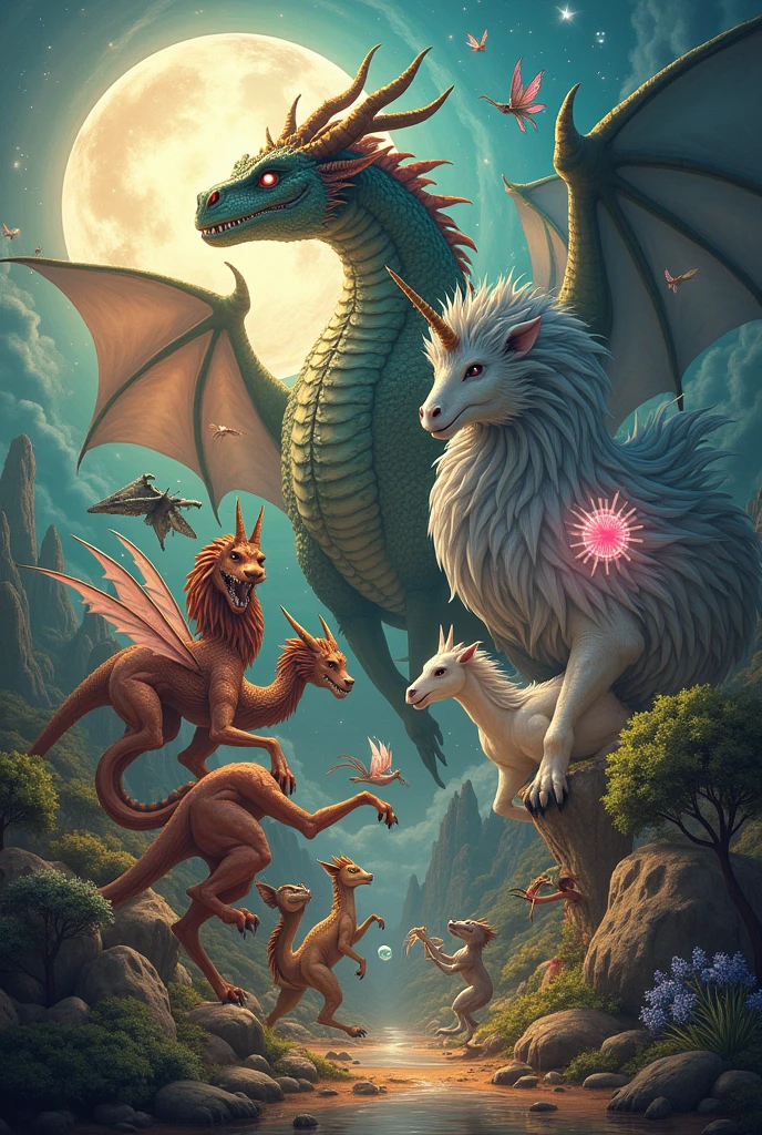 Impossible Event Group photo of creatures from around the world - SeaArt AI
