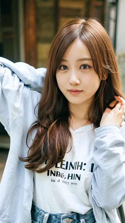 One girl, solo, High resolution, Long Hair, blue eyes, Brown Hair ...