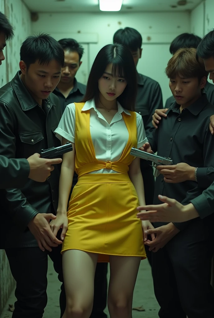 A man's hand grabs a woman's breast、No windows and no sunlight - SeaArt AI