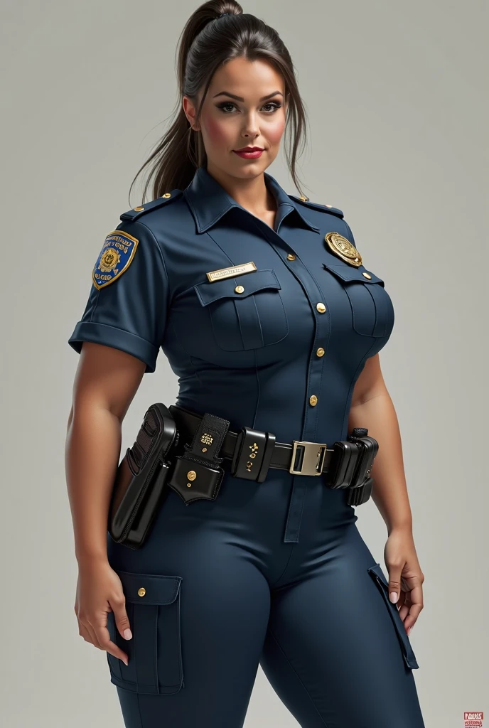 High resolution, masterpiece, high quality, A female police officer ...